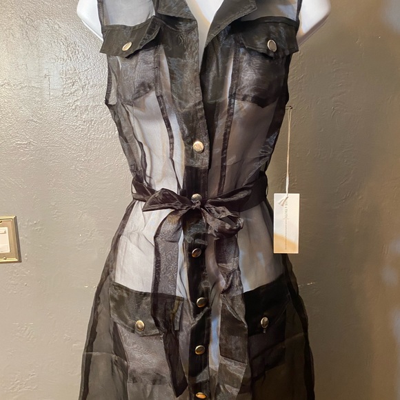 Live 4 Truth | Dresses | Live 4 Truth Black Sheer Tulle Buttondown Midi ...